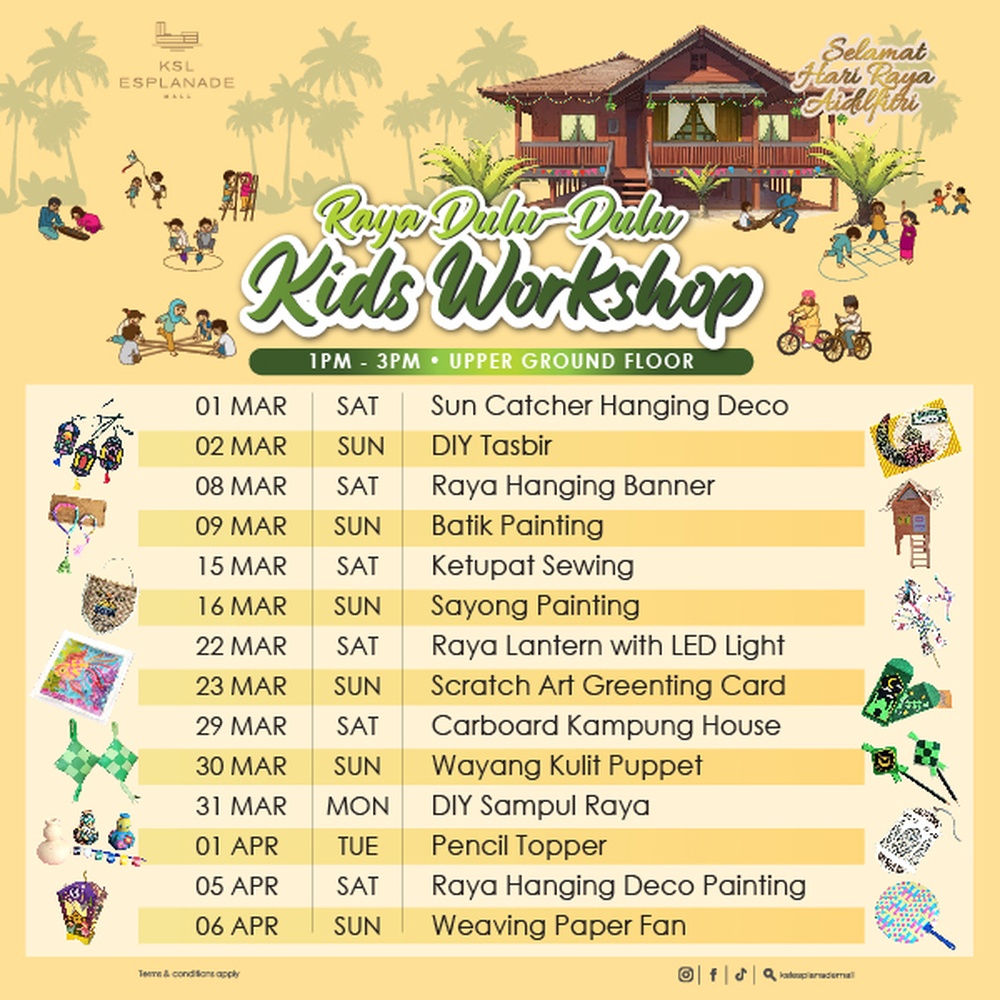 Raya Dulu-Dulu Kids Workshop | KSL Esplanade Mall