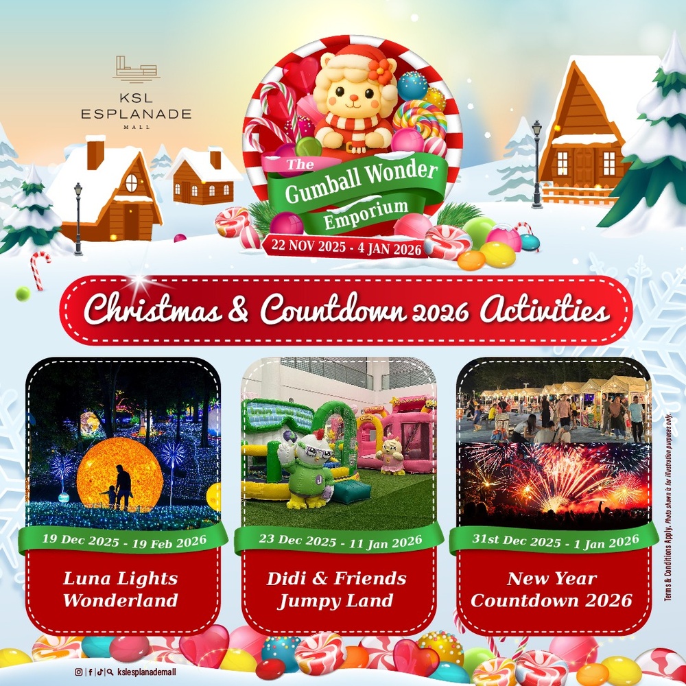 Christmas & Countdown 2026 activities | KSL Esplanade Mall