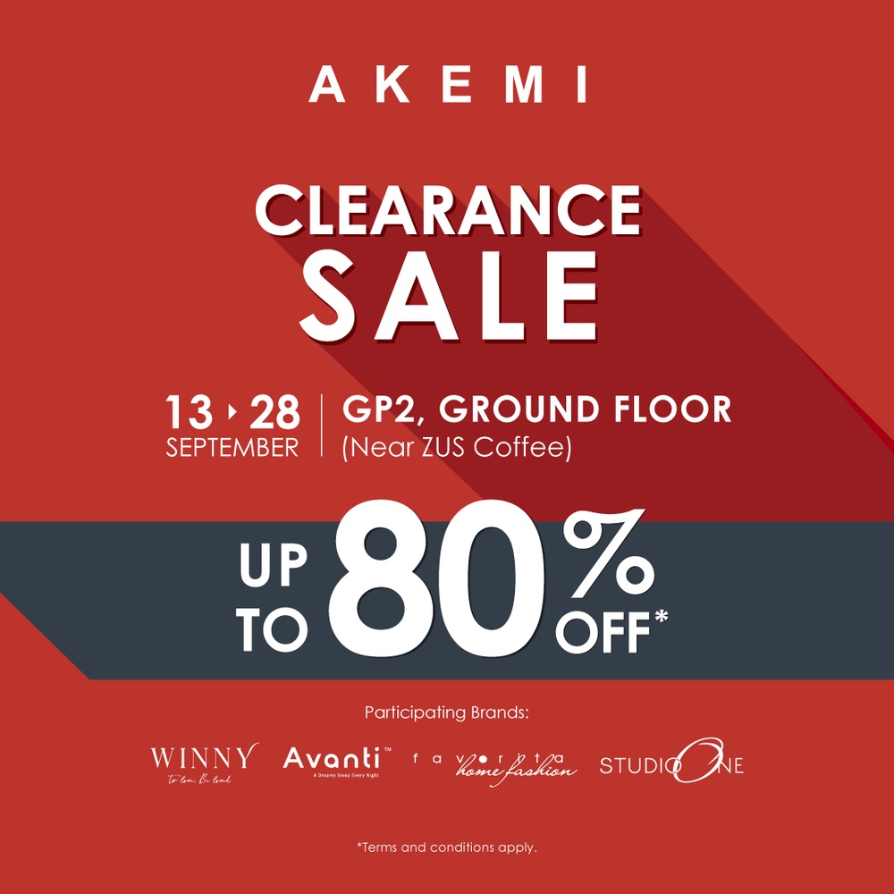 Akemi Clearance Sales | KSL Esplanade Mall